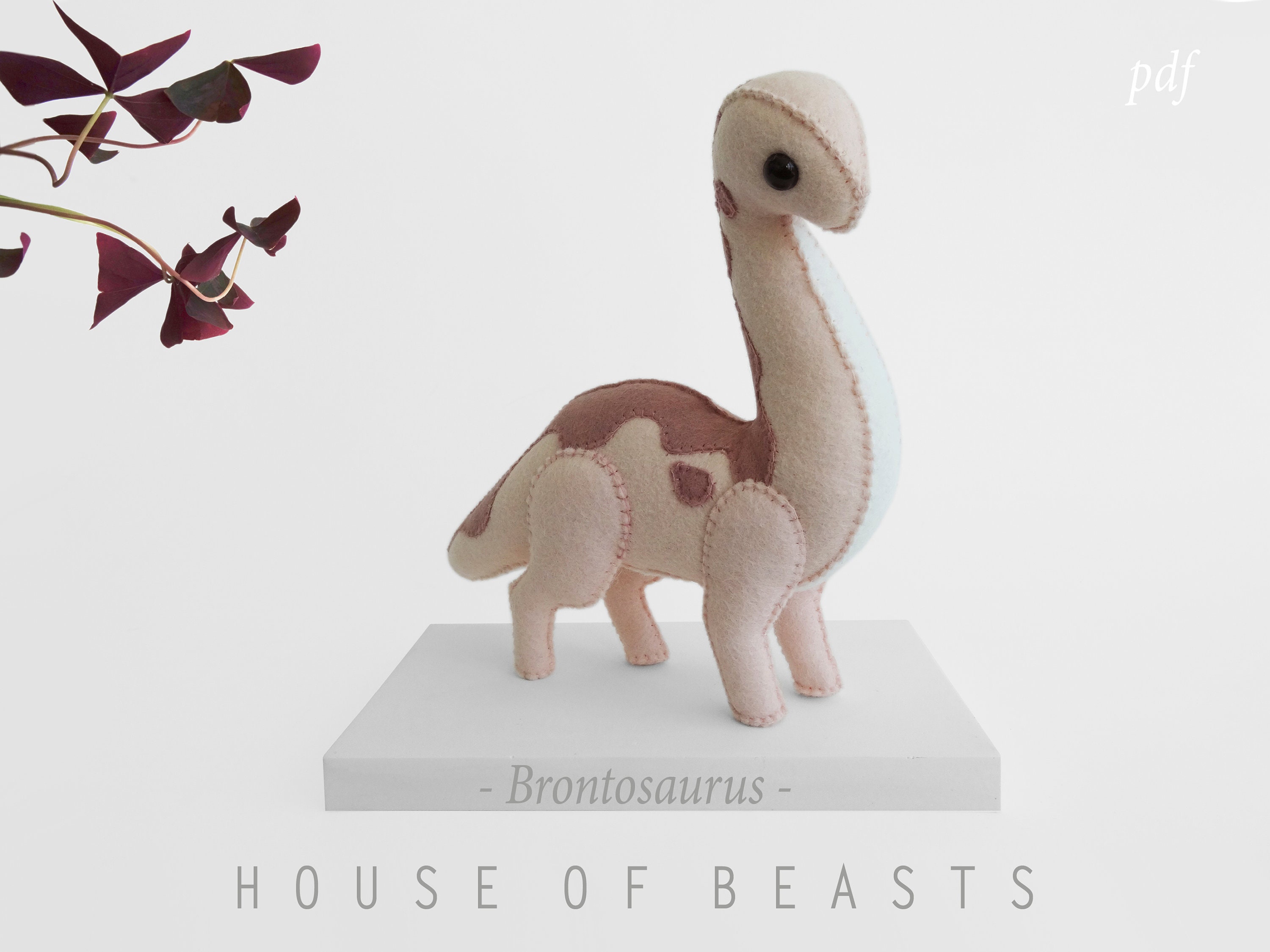 Brontosaurus/ Brachiosaurus Dinosaur. DIY Stuffed Felt Animal | Etsy