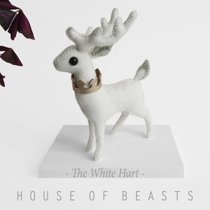 Deer/ Fallow Deer/ the White Hart. DIY Felt Animal. Sewing Pattern and ...