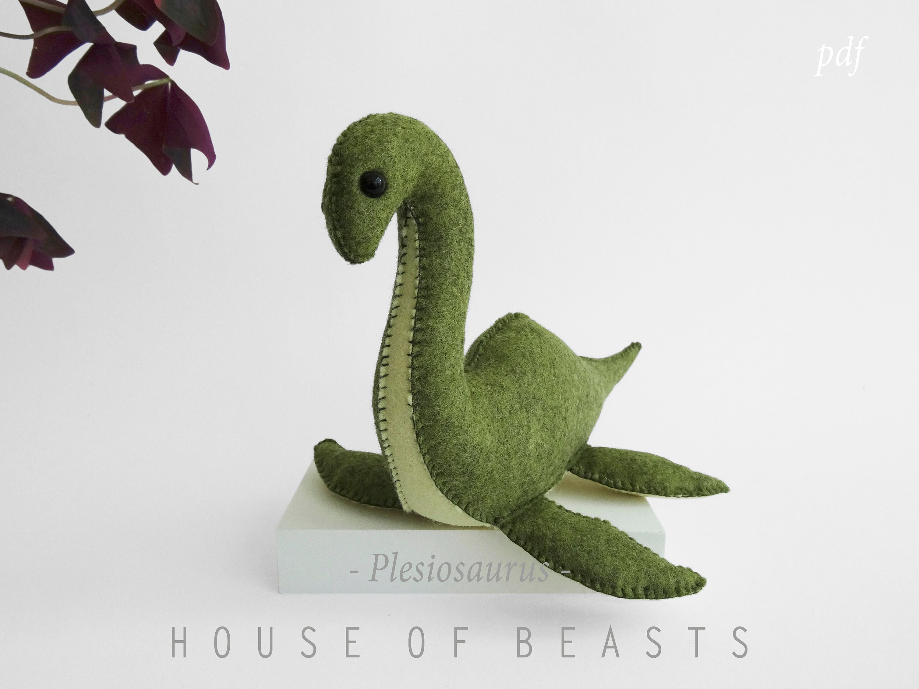 Felt Plesiosaurus/ Felt Sea Dinosaur. DIY Sewing Pattern and - Etsy