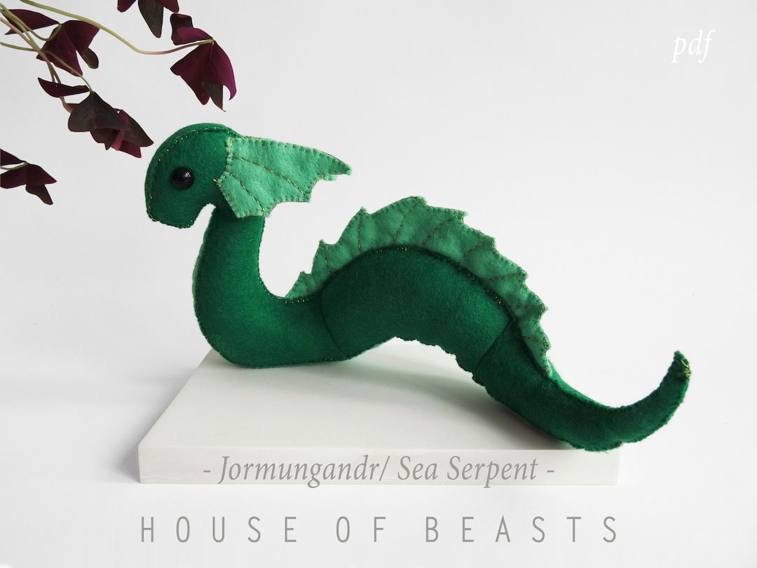 Felt Jormungandr - Old Version/ Sea Serpent. DIY Sewing Pattern and ...
