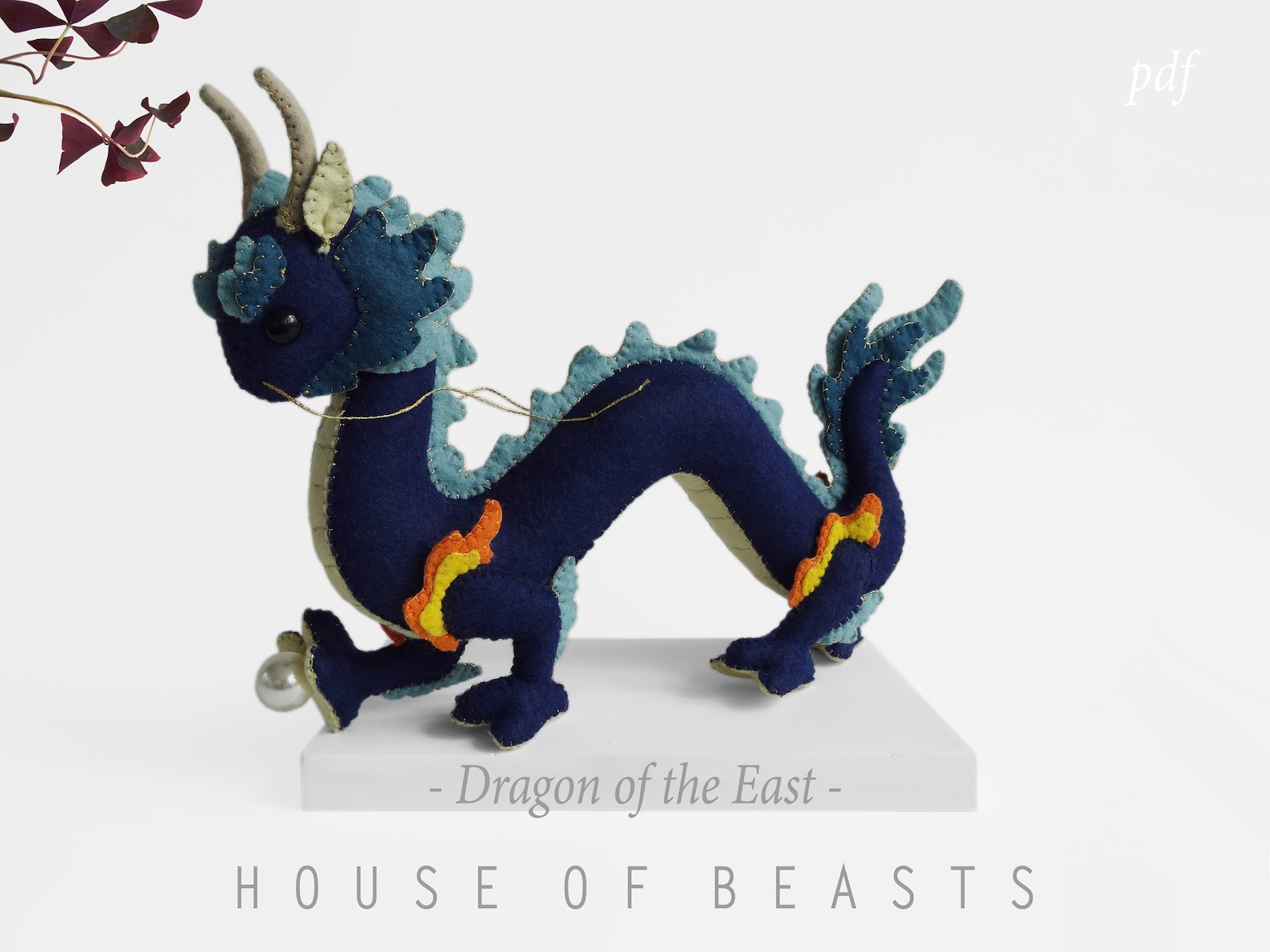 Dragon of the East/ Chinese Dragon. DIY Stuffed Felt Animal - Etsy