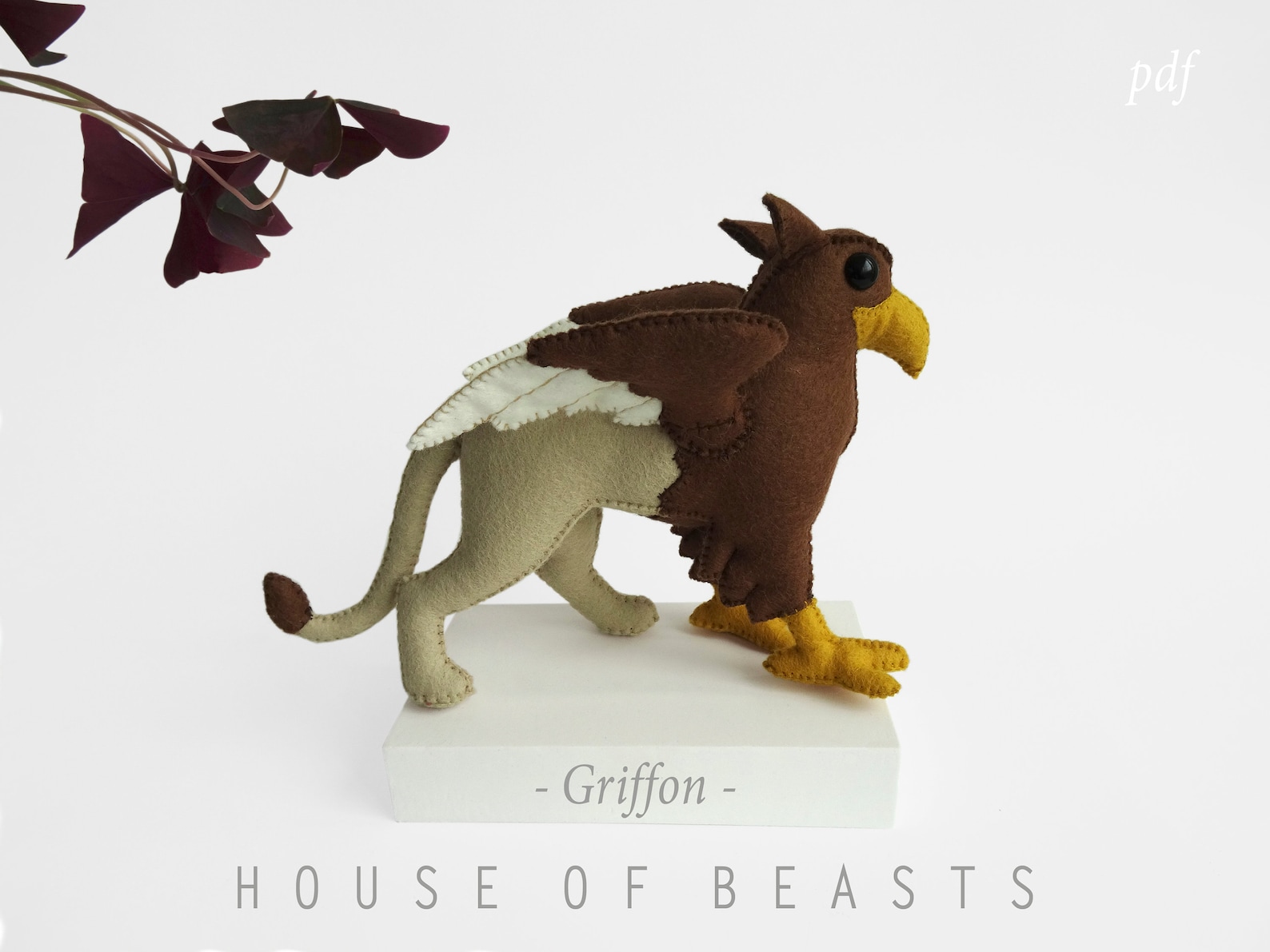 Griffon DIY Stuffed Felt Animal. Sewing Pattern and Guide. - Etsy