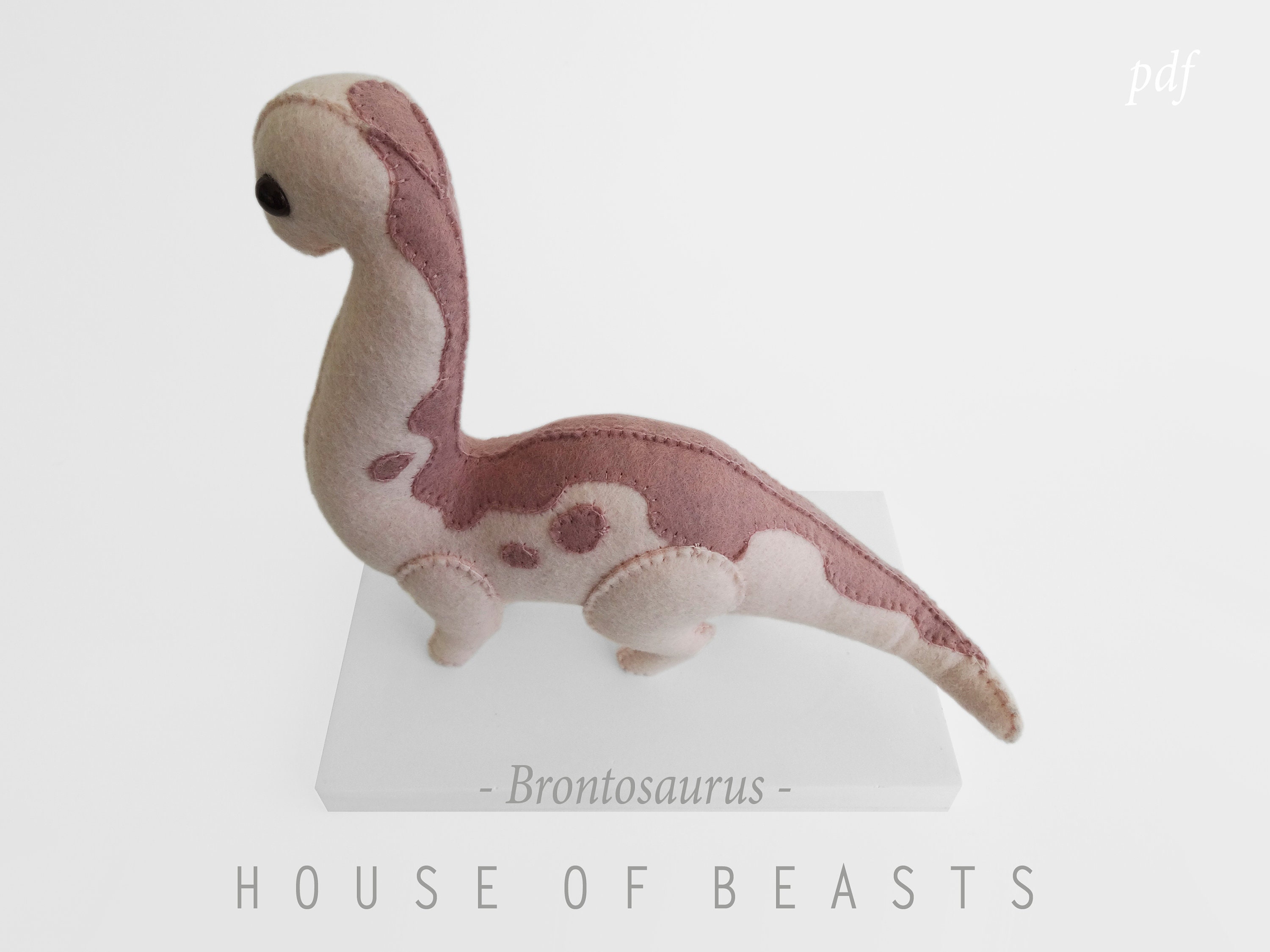 Brontosaurus/ Brachiosaurus Dinosaur. DIY Stuffed Felt Animal | Etsy