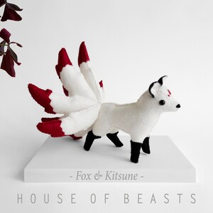Fox & Kitsune. DIY Stuffed Felt Animal. Pattern and Sewing Guide - Etsy