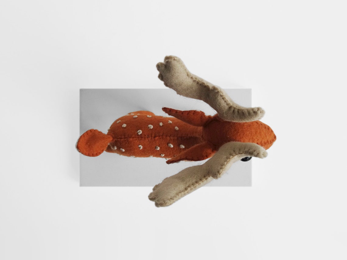 Deer/ Fallow Deer/ the White Hart. DIY Felt Animal. Sewing - Etsy