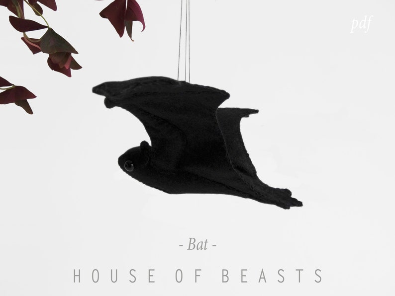 Bat. DIY Stuffed Felt Animal Pattern and Guide - Etsy