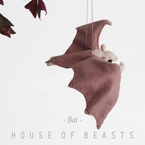 Bat. DIY Stuffed Felt Animal Pattern and Guide - Etsy
