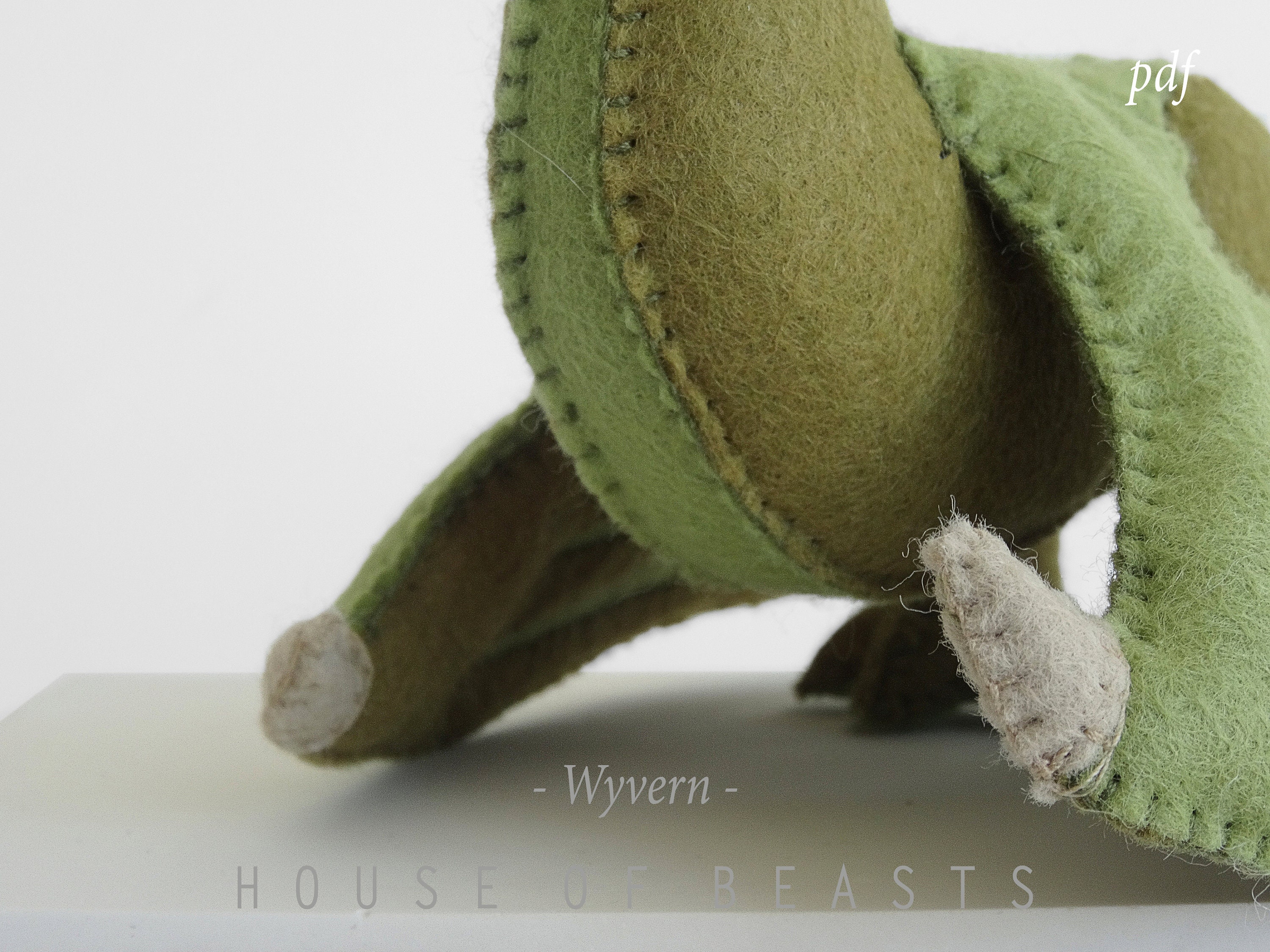 Wyvern. DIY stuffed felt animal pattern and guide. | Etsy