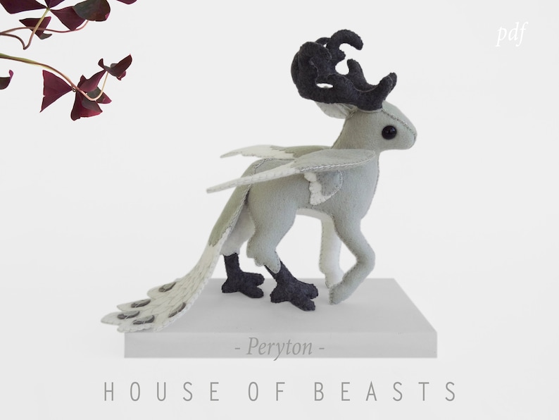 Peryton . DIY Felt Animal. Sewing Pattern and Guide. - Etsy