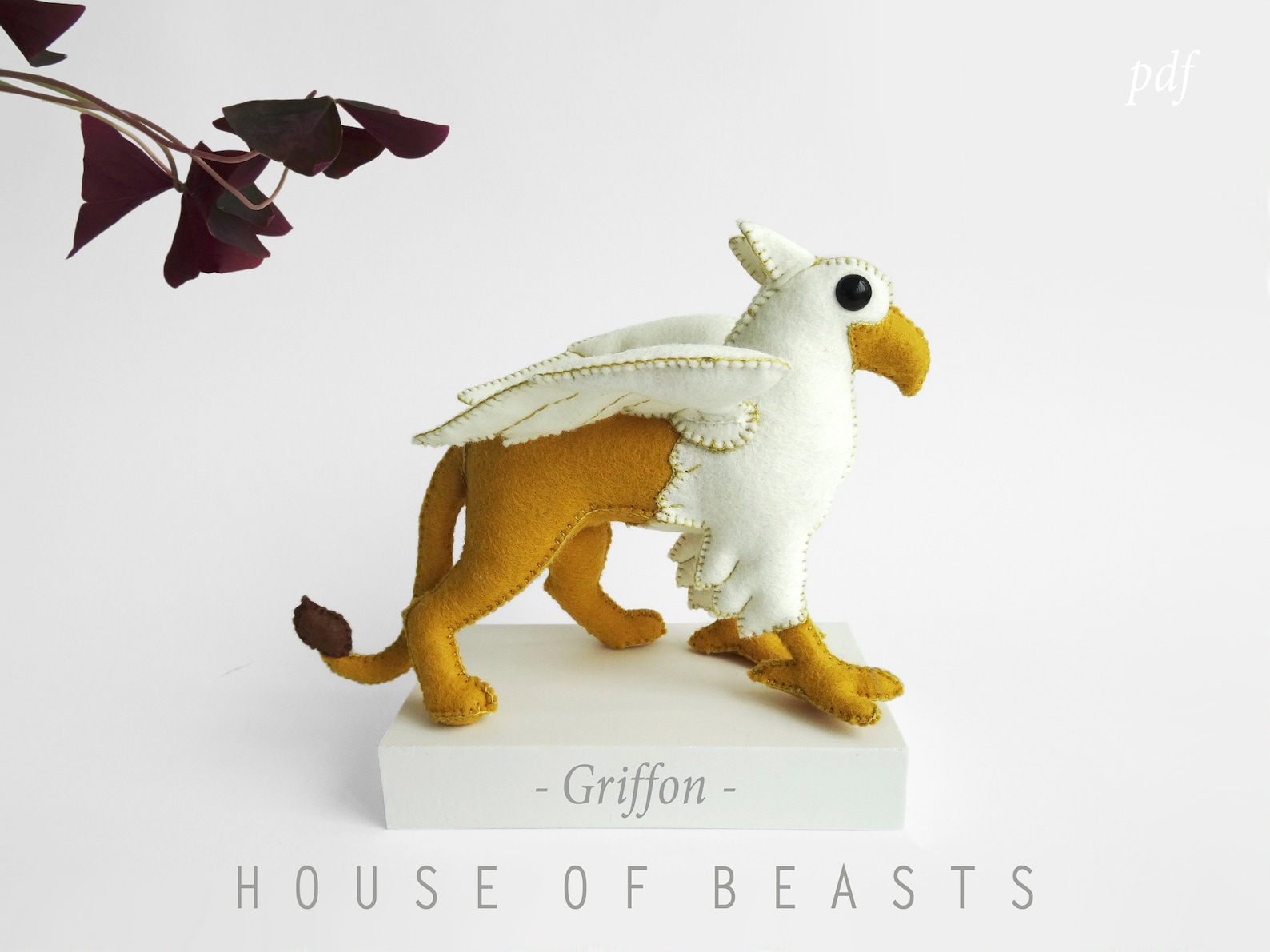 Griffon DIY Stuffed Felt Animal. Sewing Pattern and Guide. - Etsy