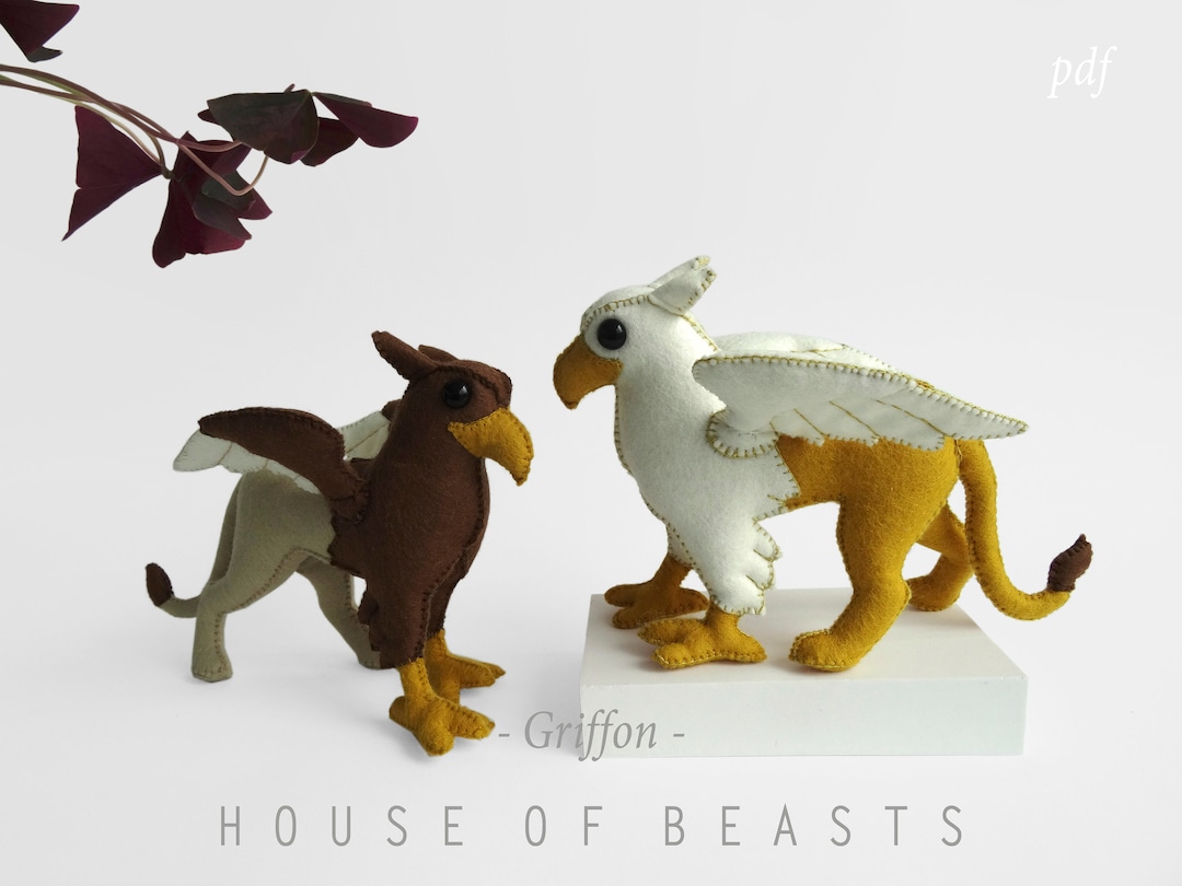 Griffon DIY Stuffed Felt Animal. Sewing Pattern and Guide. - Etsy