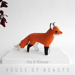Fox & Kitsune. DIY Stuffed Felt Animal. Pattern and Sewing Guide - Etsy