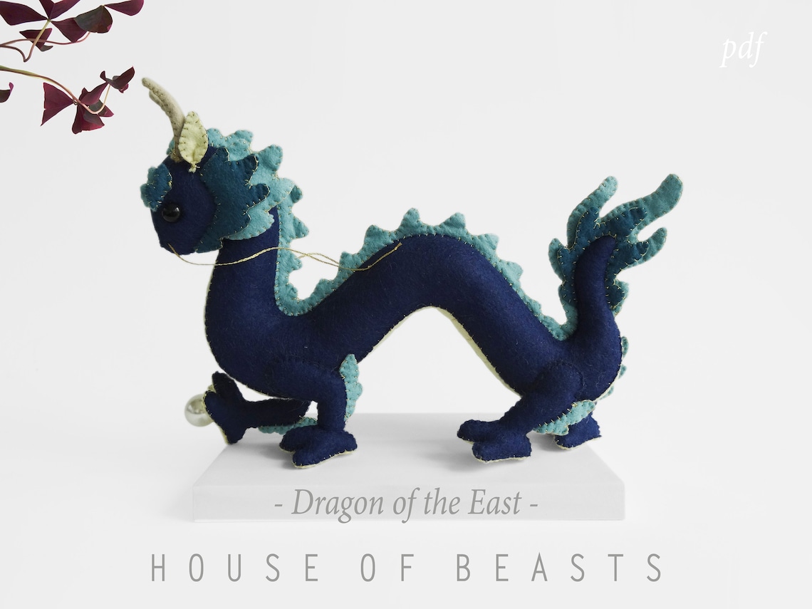 Dragon of the East/ Chinese Dragon. DIY Stuffed Felt Animal - Etsy