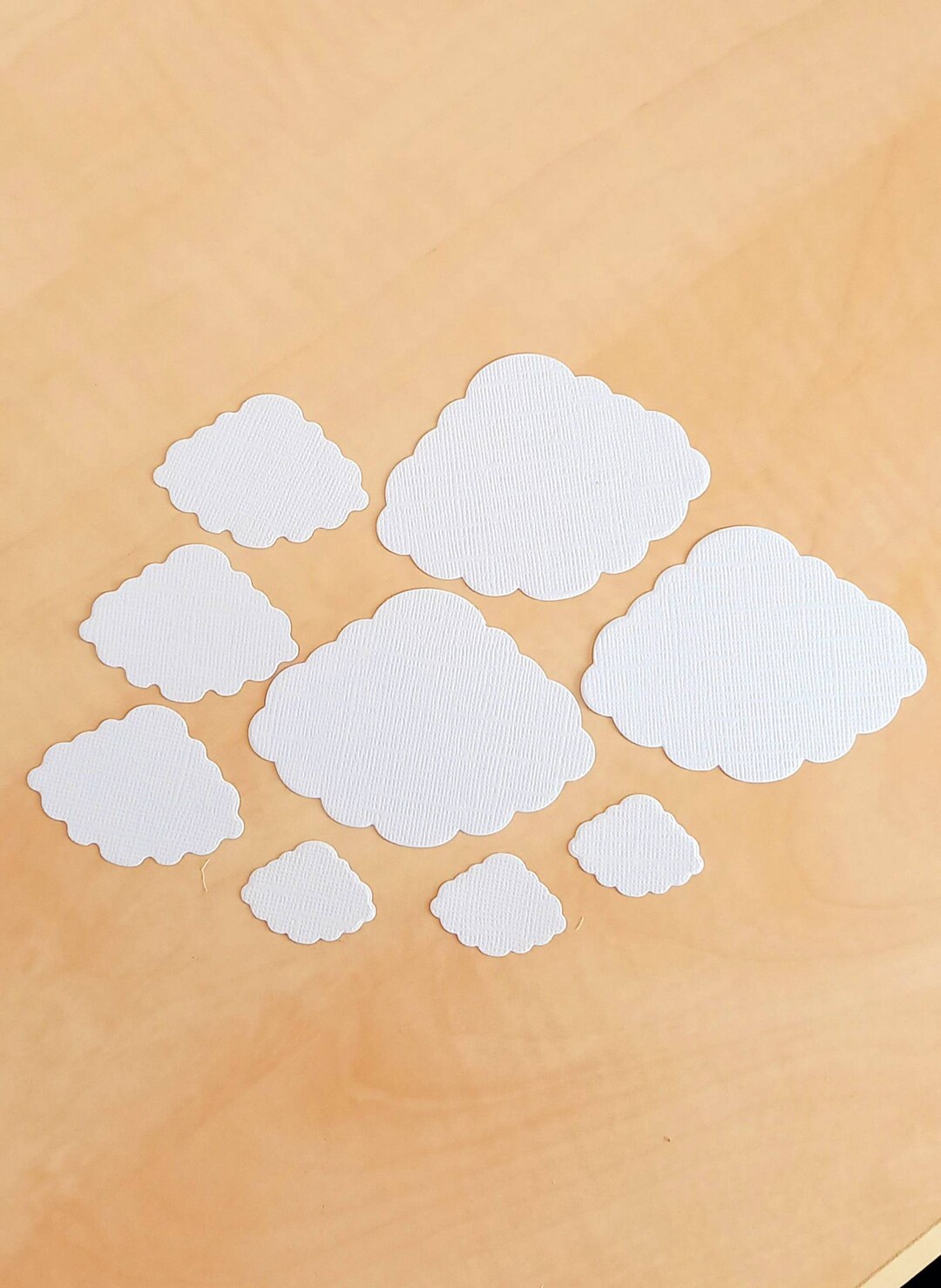 9 Lovely White Cloud Die Cuts - Etsy