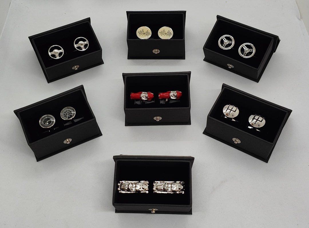 Retro and Vintage Motoring and Motorsport Themed Cufflinks Cars, Steering Wheels, Fuel Gauges ...