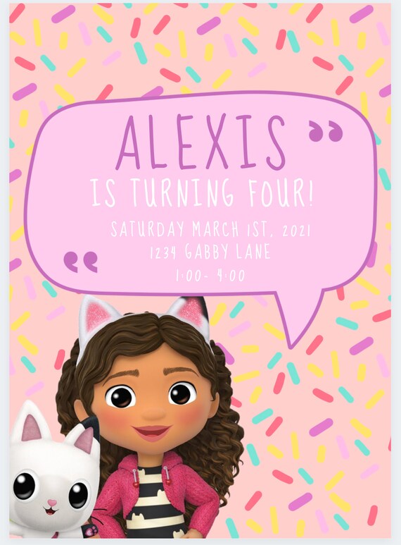 Gabby s Dollhouse Invitation Etsy