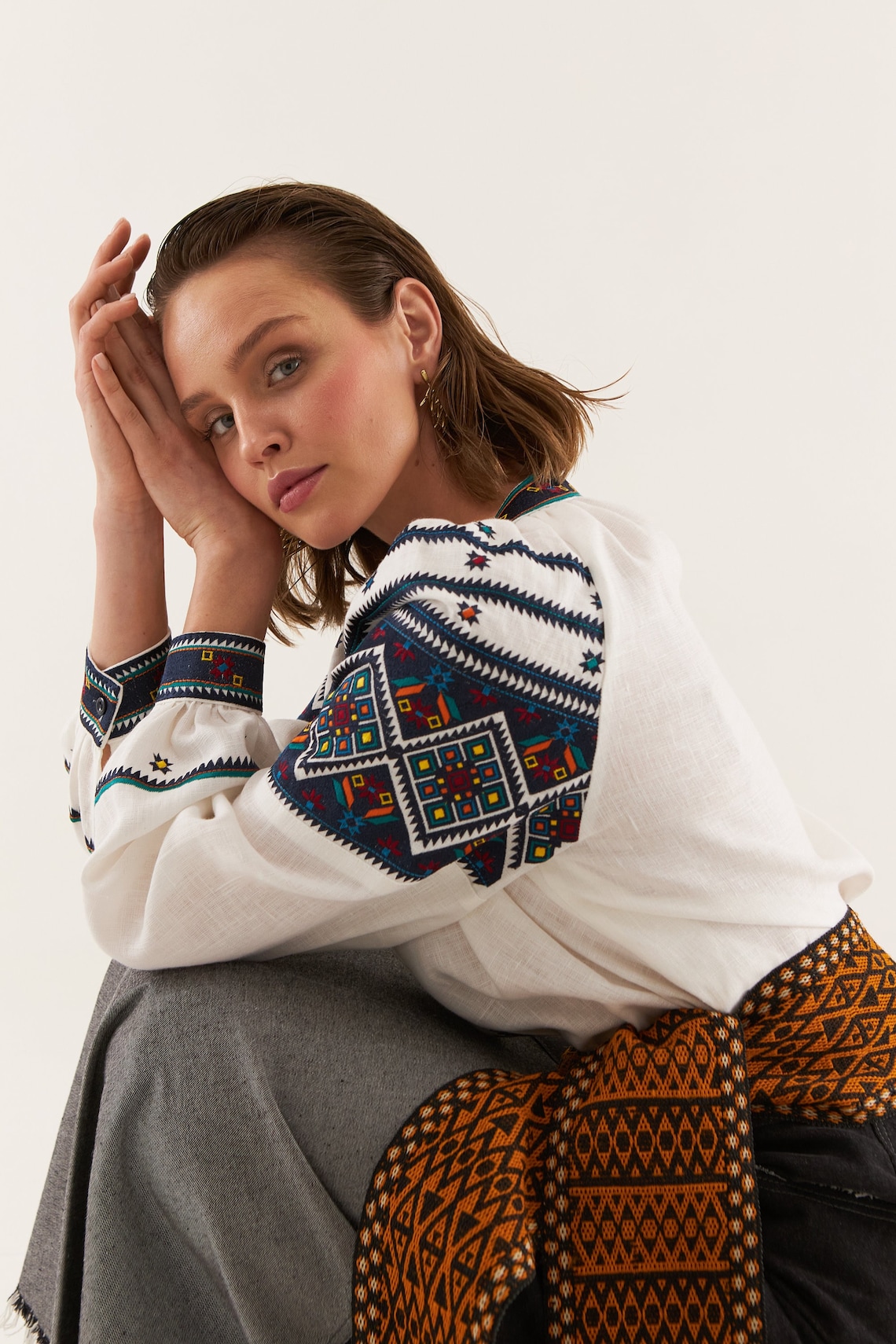 Modern Ukrainian Vyshyvanka, Linen Blouse, Summer Blouse for Her ...