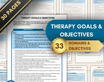 Therapy Goals & Objectives, Treatment Interventions, Therapist Tool for ...