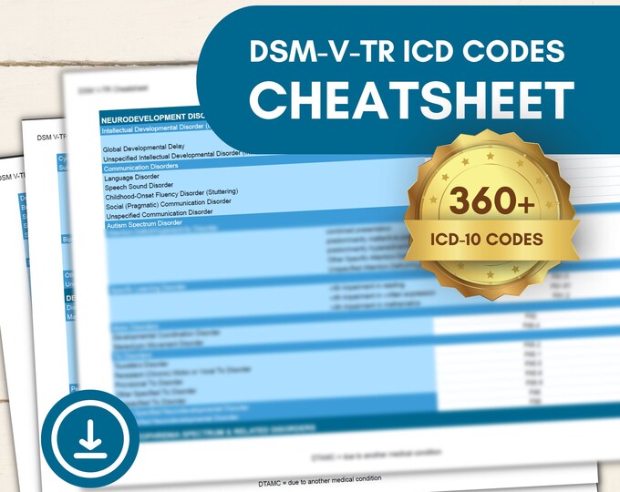 DSM 5 CHEAT SHEETS - Etsy Canada