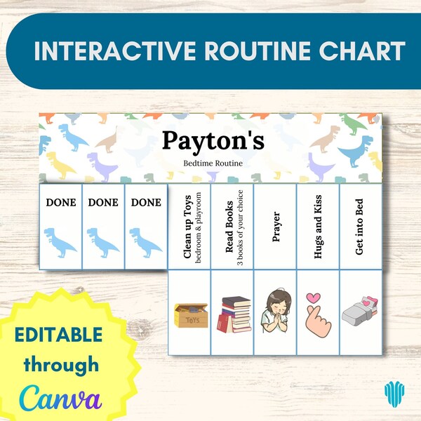 Toddler Routine Chart - Etsy