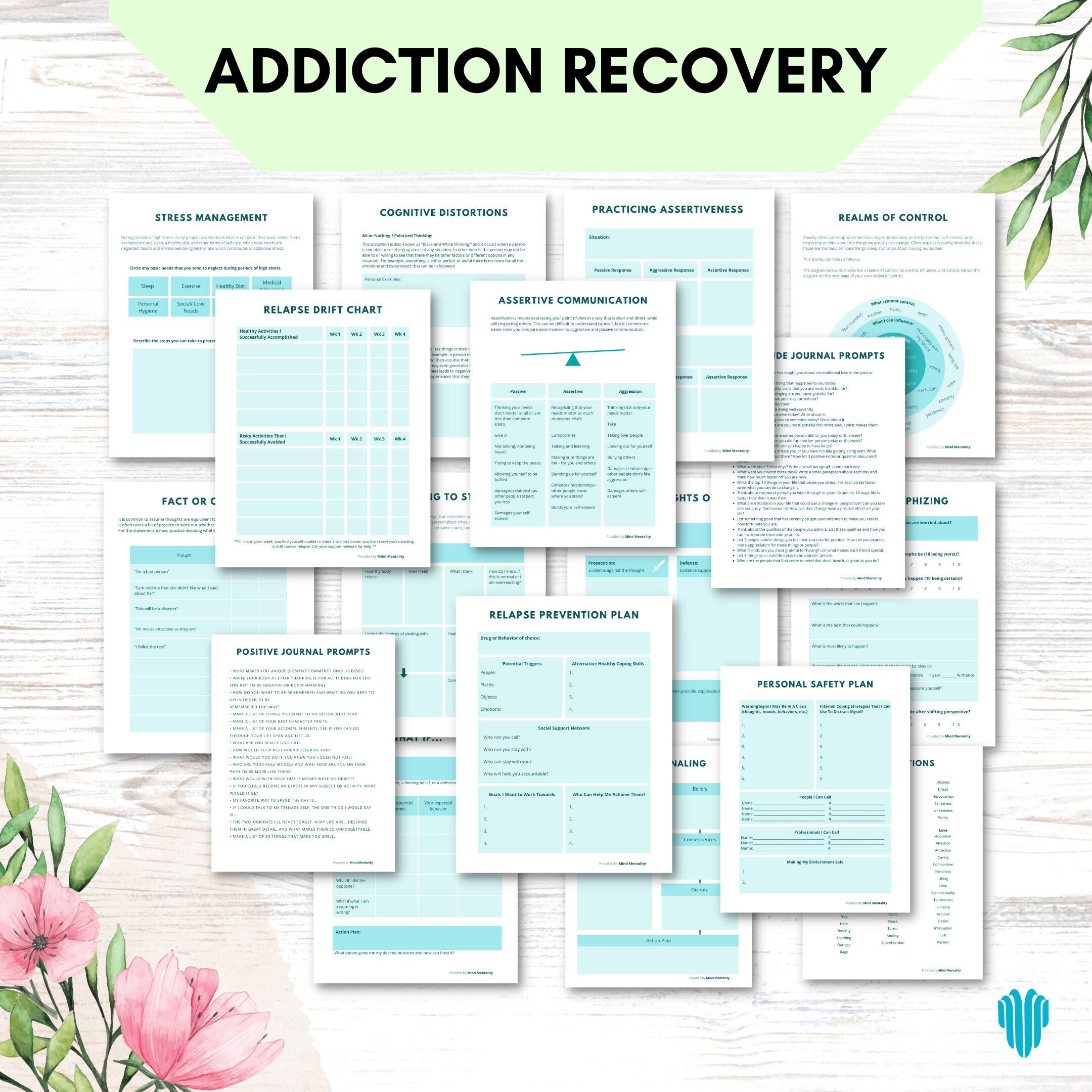 Sobriety Journal AA Recovery Journal Mental Health Plan - Etsy