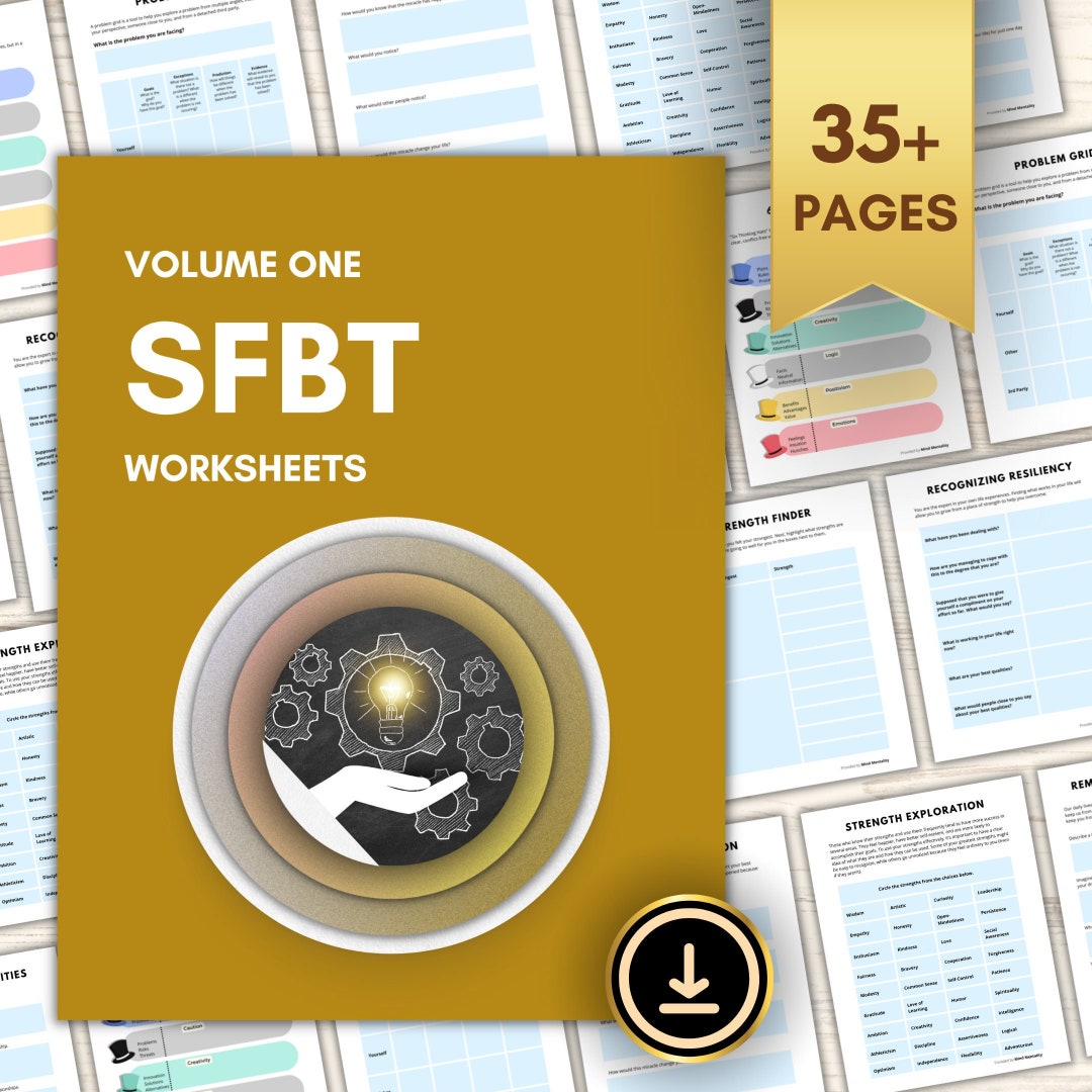 SFBT Worksheets Solution Focused Therapy Worksheets SFBT Questions ...