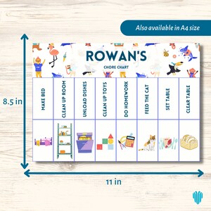 Montessori Chore Chart Editable Morning Routine Editable Chore Chart ...