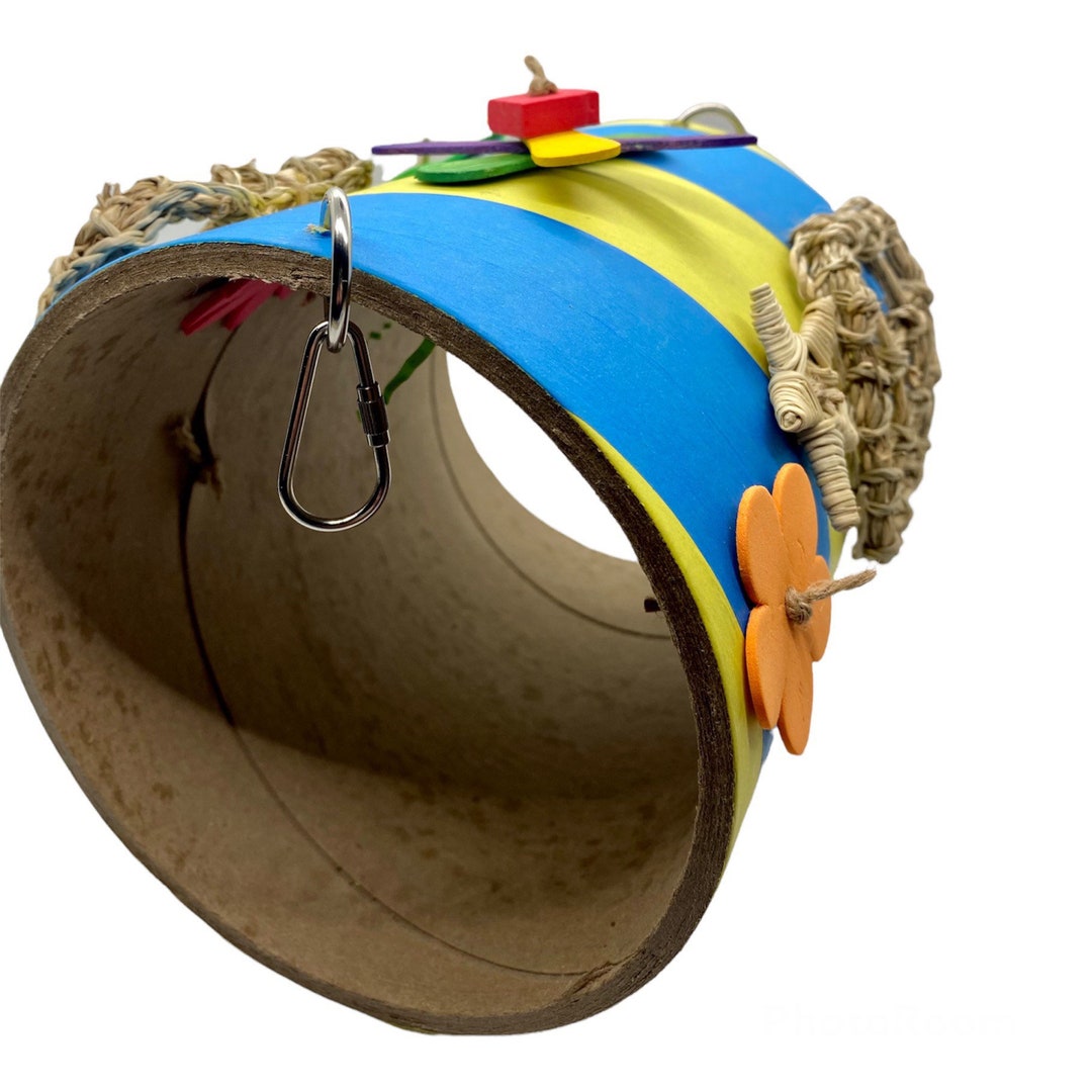 Birdie Bagel Tunnel Parrot Toys Bird Toys Bird Tunnel Bird - Etsy