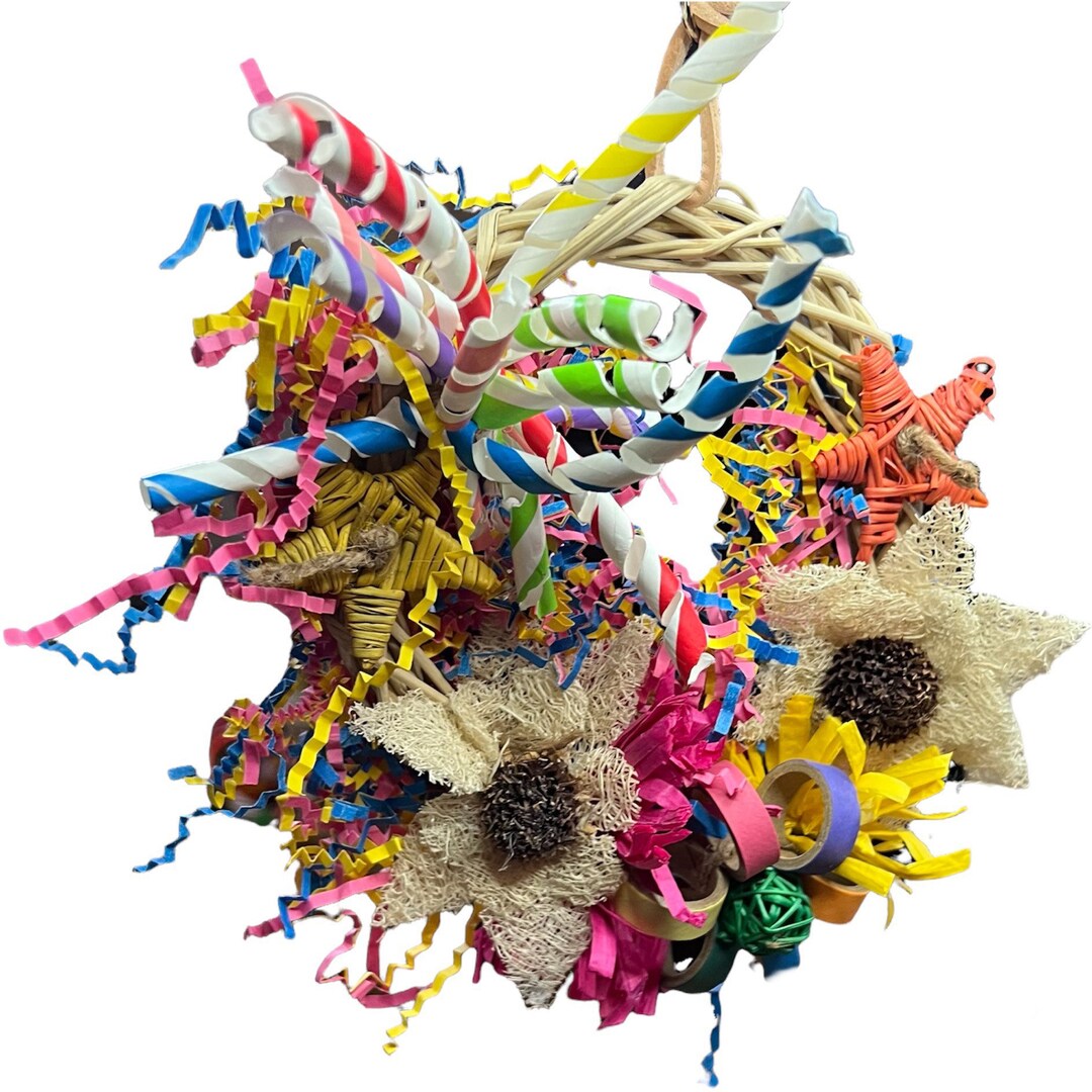 Whacky Wreath Bird Toy Bird Toy Parrot Toy - Etsy