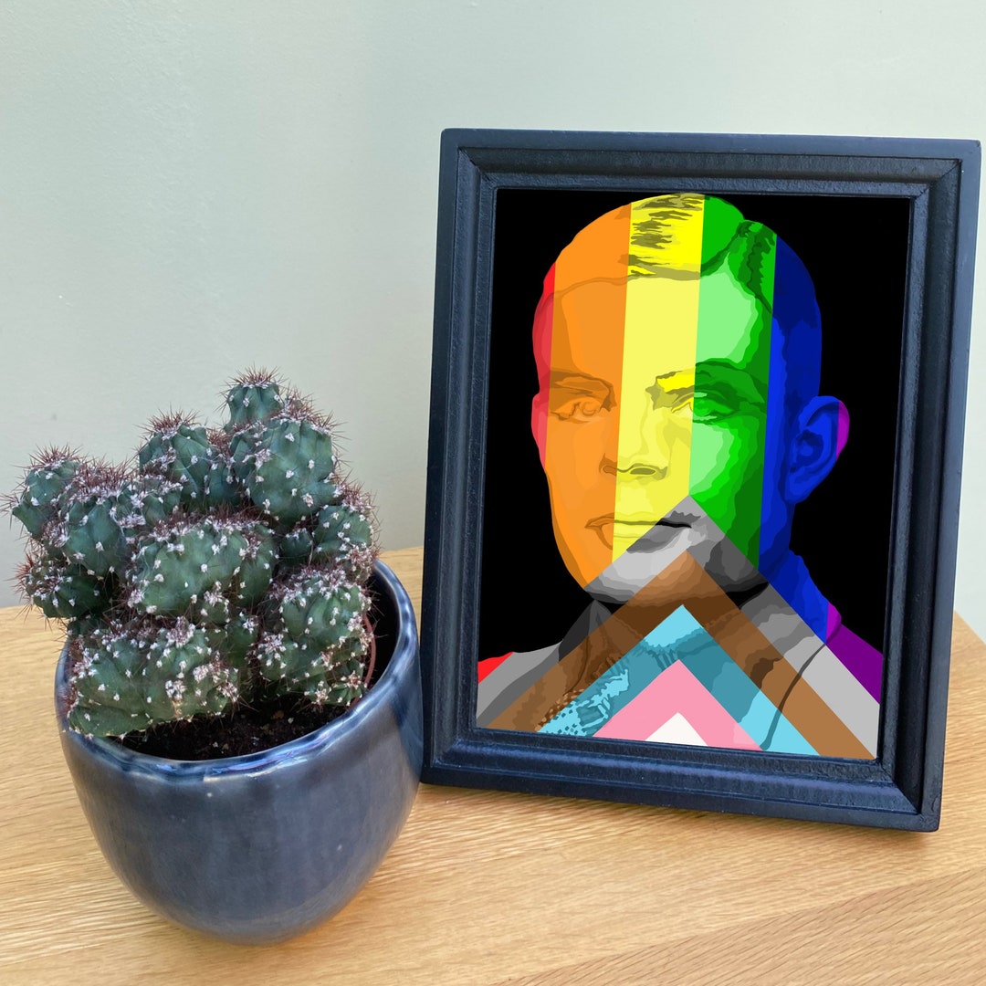 Alan Turing Pride Flag Art Print: LGBTQ+ Wall Decor - Etsy