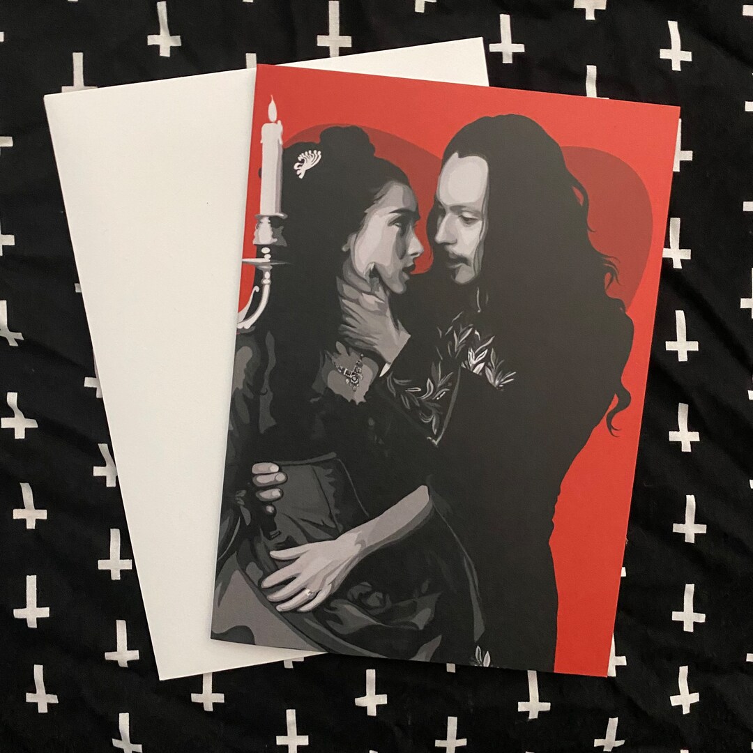 Dracula and Mina Inspired A6 Card Dracula Card Vampire Gothic ...