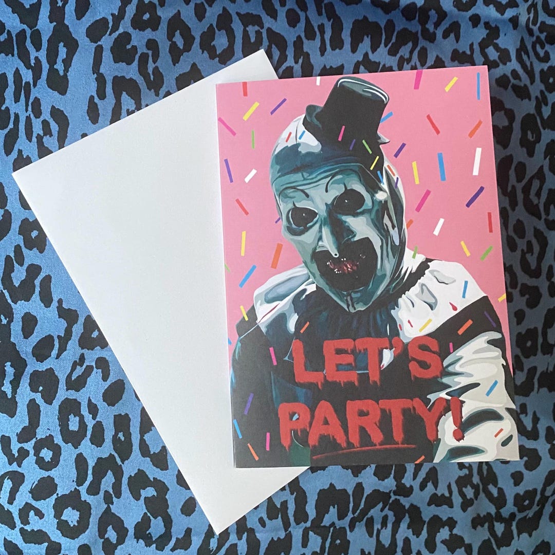 Slashing Through the Snow Goth Christmas Card Horror Christmas Lets ...