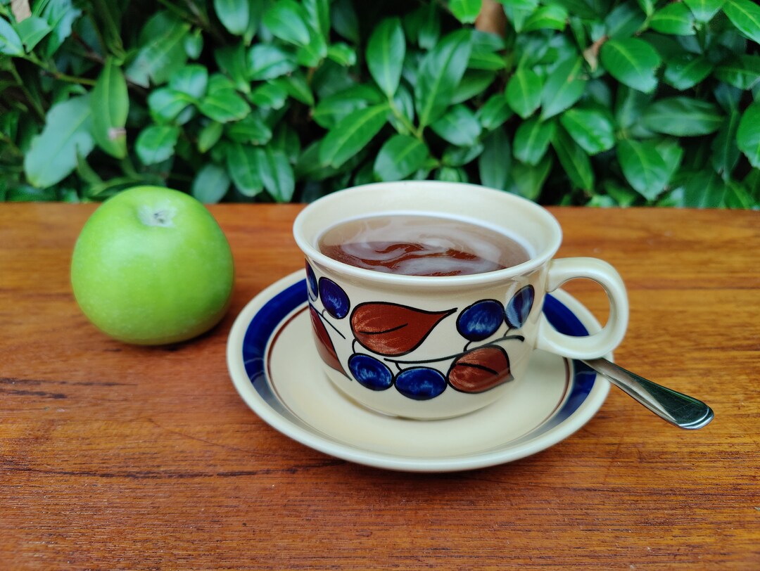 Stavangerflint Blueberry Tea Duo-set (cup, Saucer) - Norwegian Vintage ...