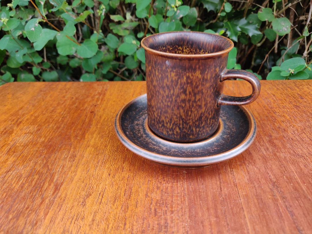 Arabia Ruska Coffee Cup and Saucer Set: Ulla Procope, Finland 1960s - Etsy