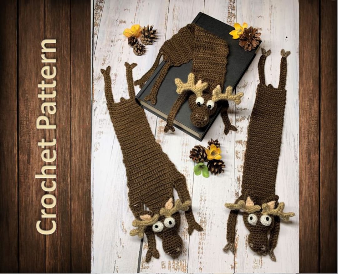 Crochet Pattern: Bookmark Moose - Etsy