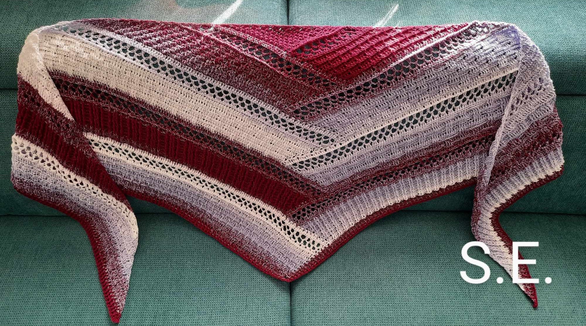 Crochet Pattern Flat Triangular Scarf "nemesis" Aka "akaste 2.0" - Etsy