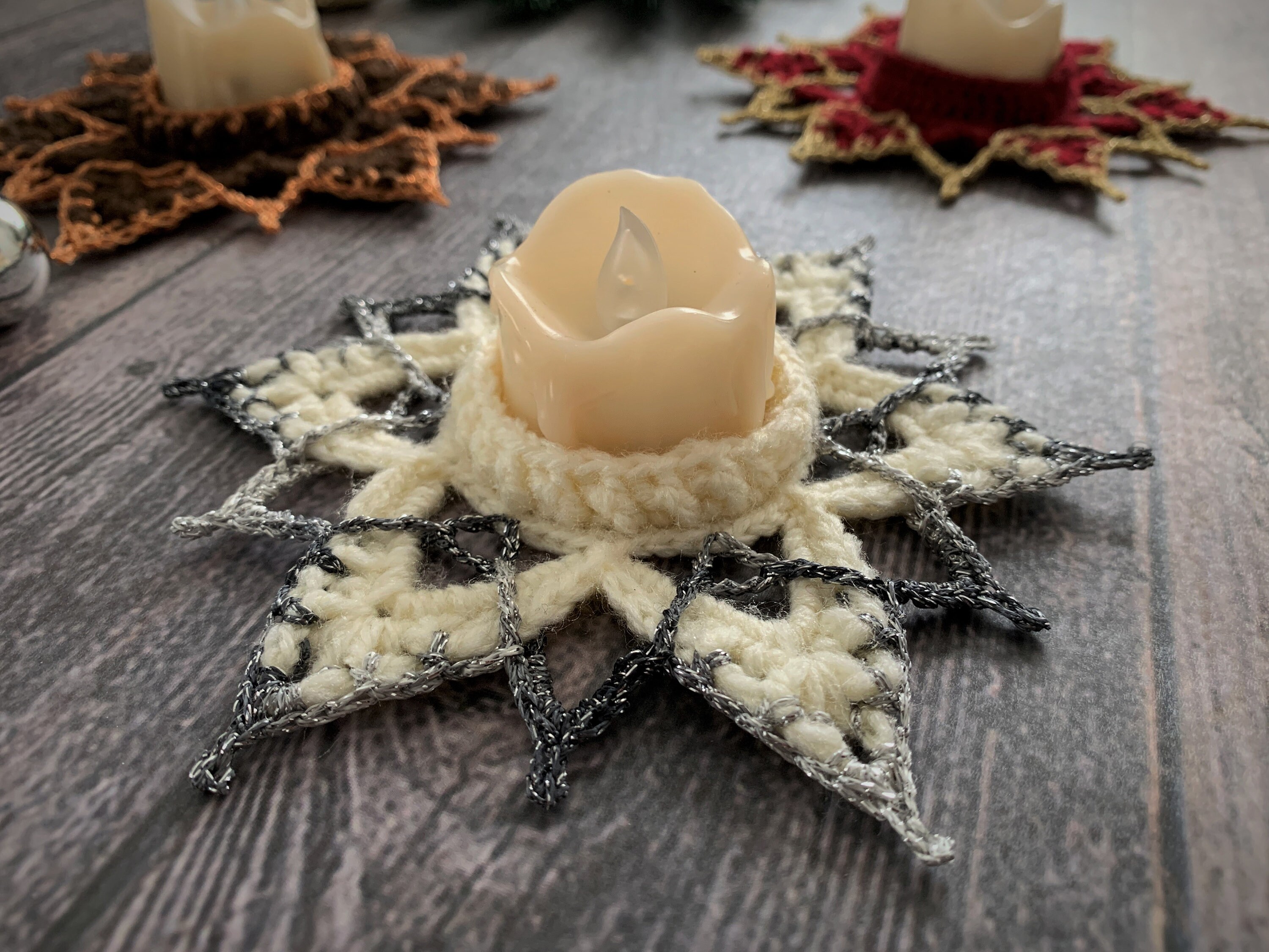 Crochet Pattern: Tea Light Holder Christmas Star - Etsy