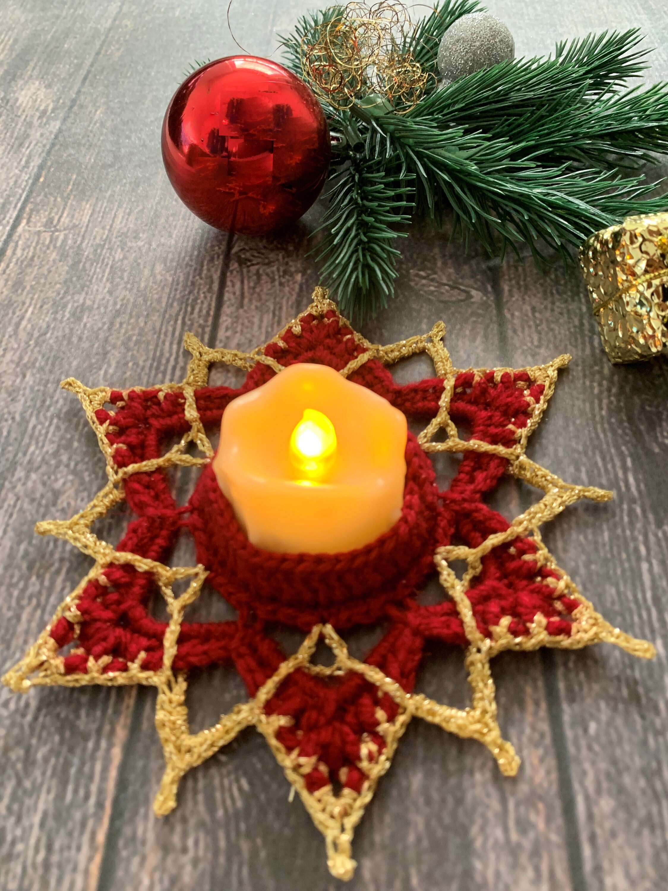 Crochet Pattern: Tea Light Holder Christmas Star - Etsy