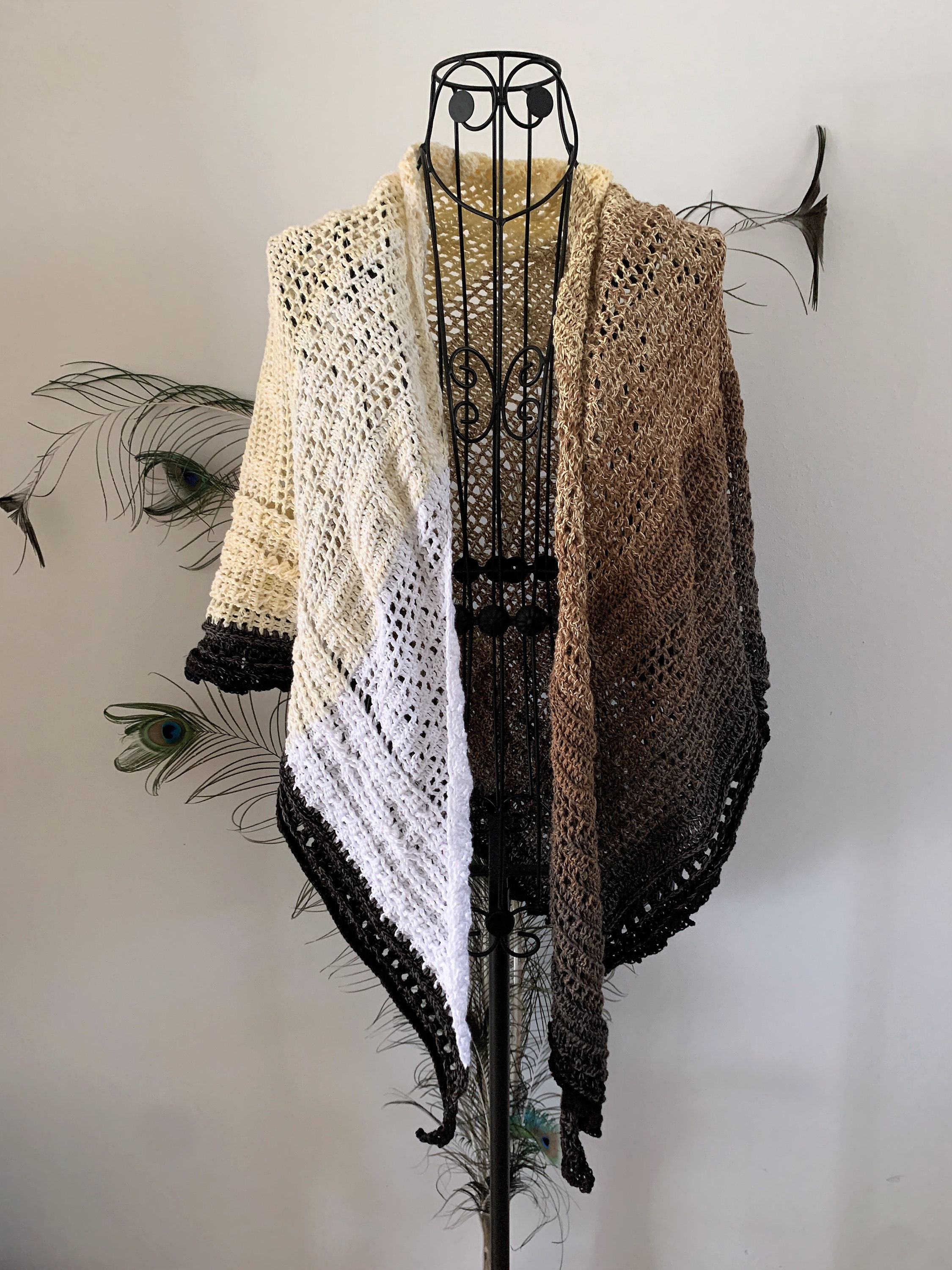 Crochet Pattern Triangular Scarf "thyia" - Etsy