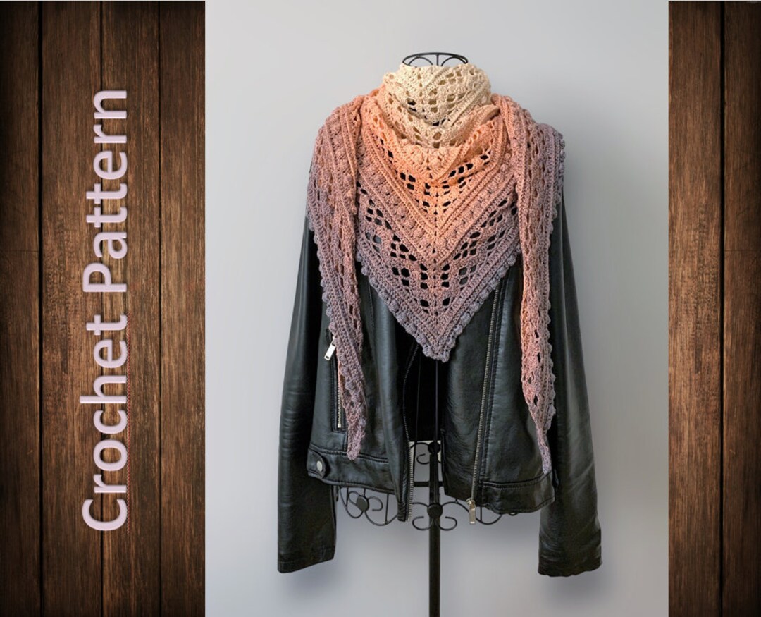 Crochet Pattern Triangular Scarf "aglaia" - Etsy