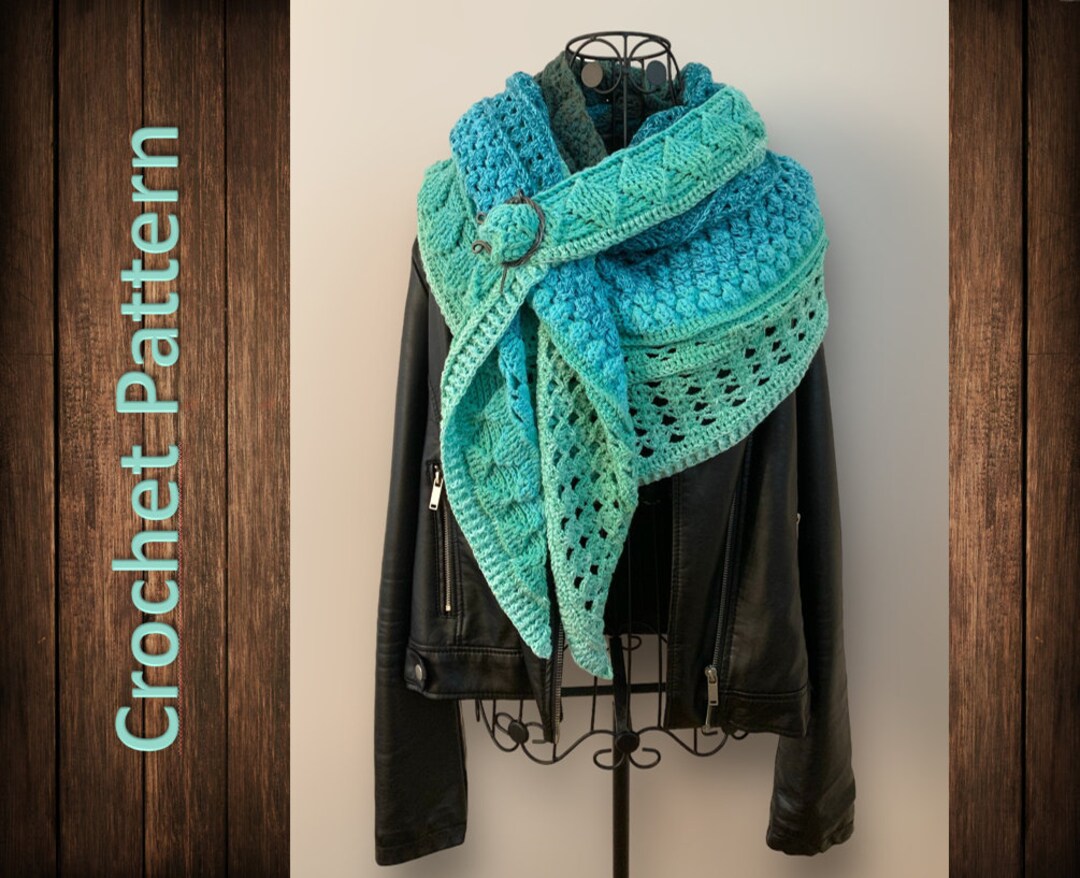 Crochet Pattern Flat Triangular Scarf "kalypso" Aka "akaste 3.0" - Etsy