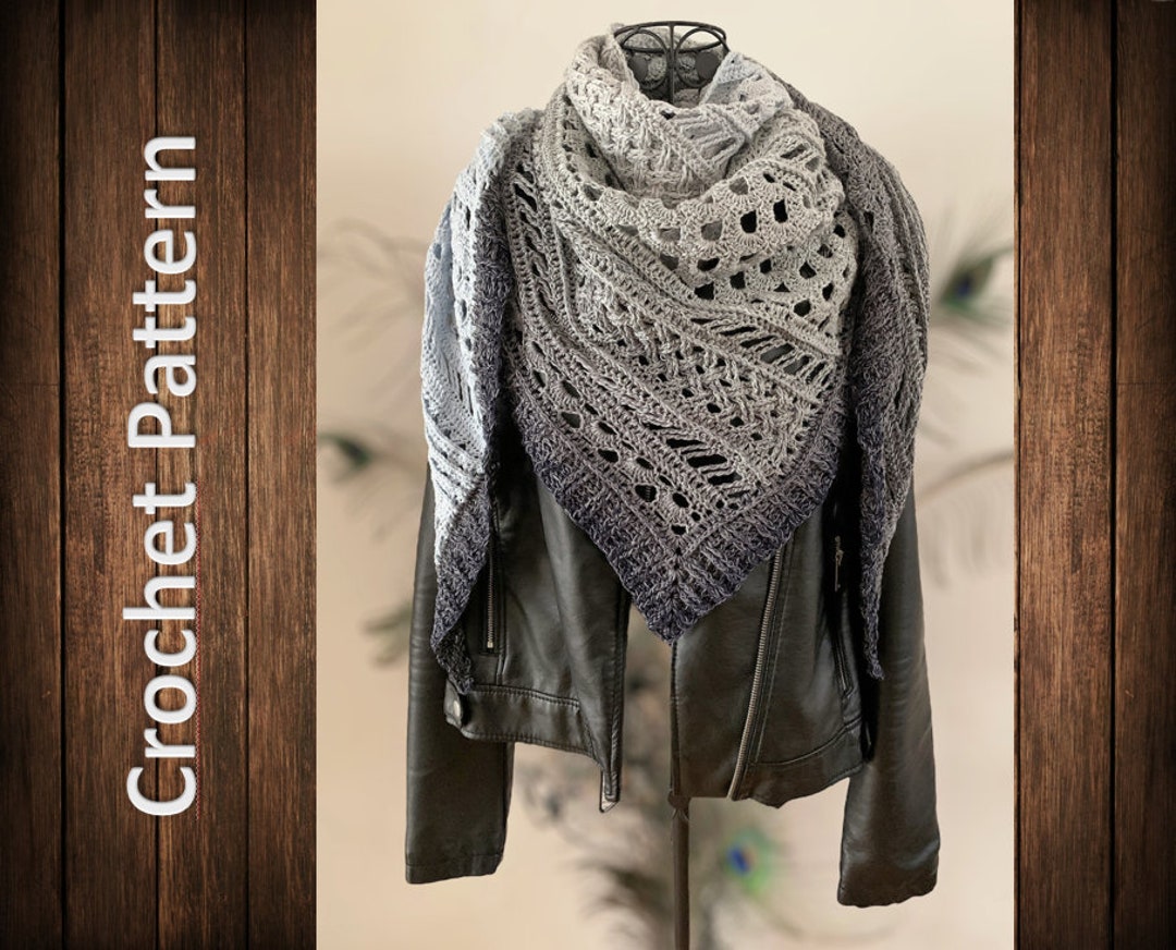 Crochet Pattern Triangular Scarf "endeis" - Etsy