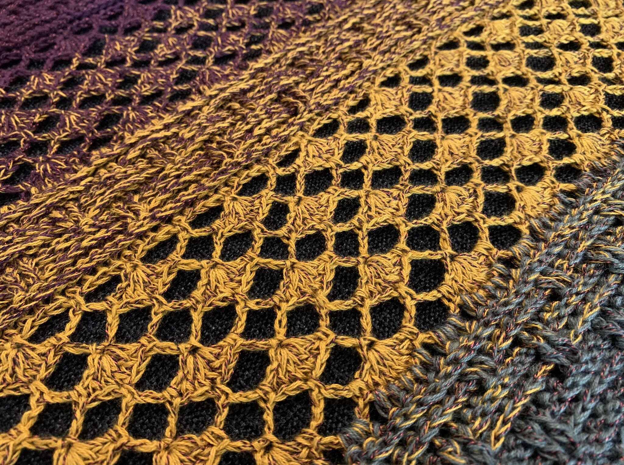 Crochet Pattern Flat Triangular Scarf "styx" - Etsy