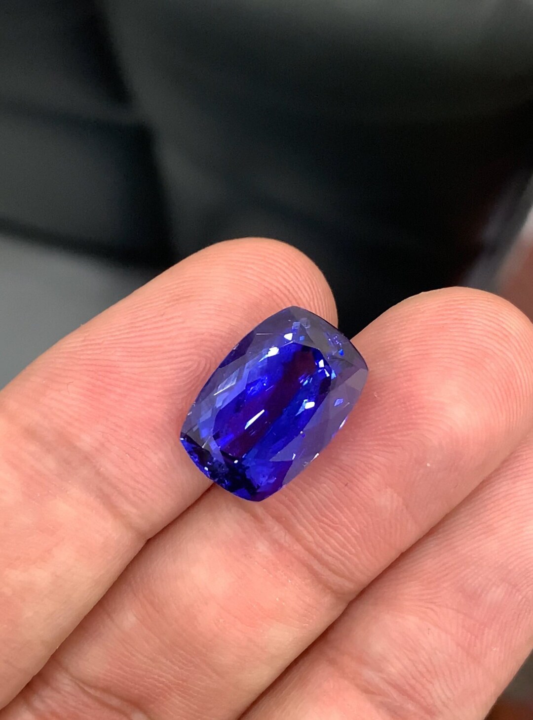 Natural Tanzanite loose gemstone, Rectangle Cushion Brilliant Cut Royal ...