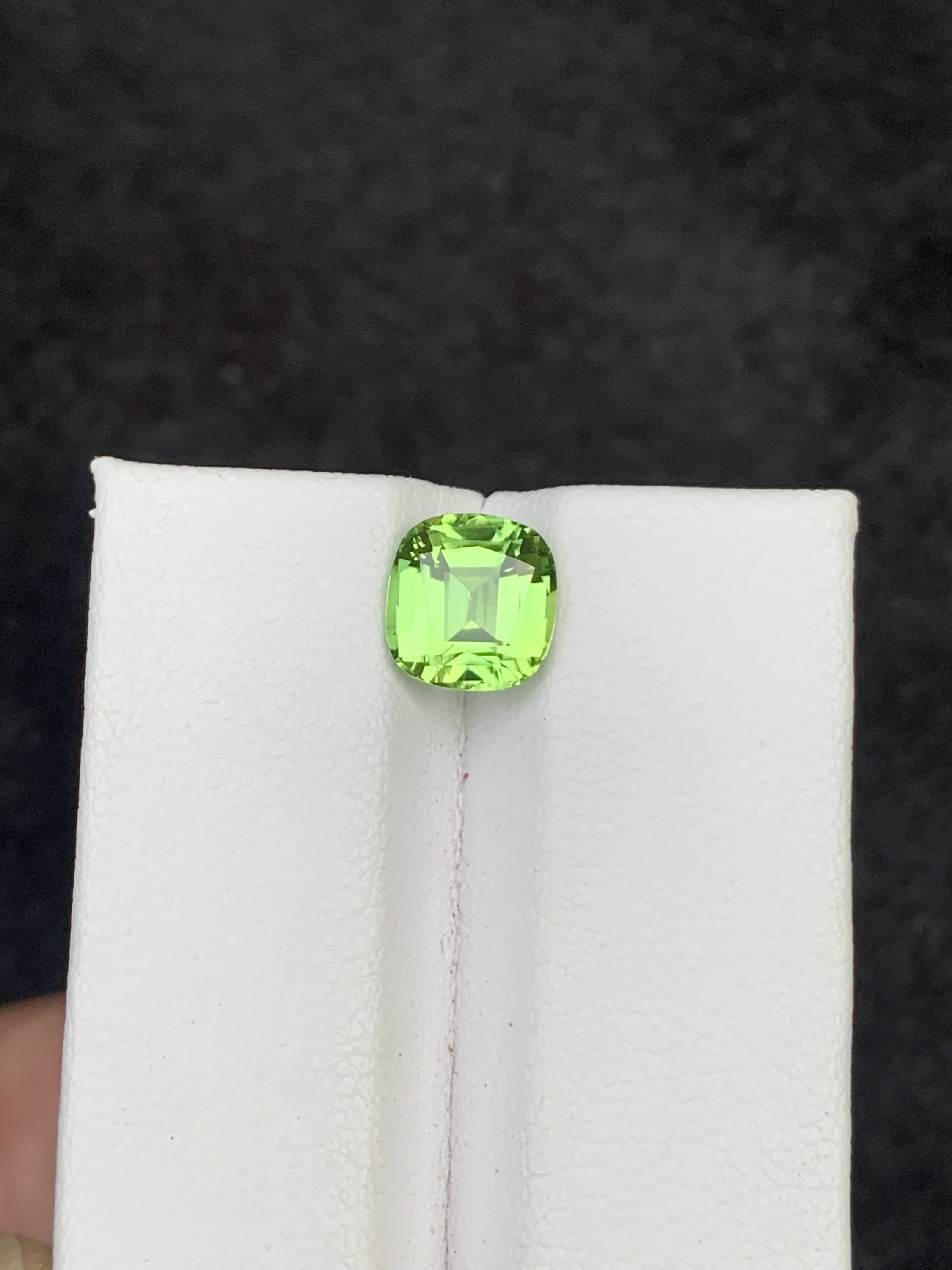 Peridot Cut Stone for Engagement Ring , Cushion Cut Hummingbird Green ...
