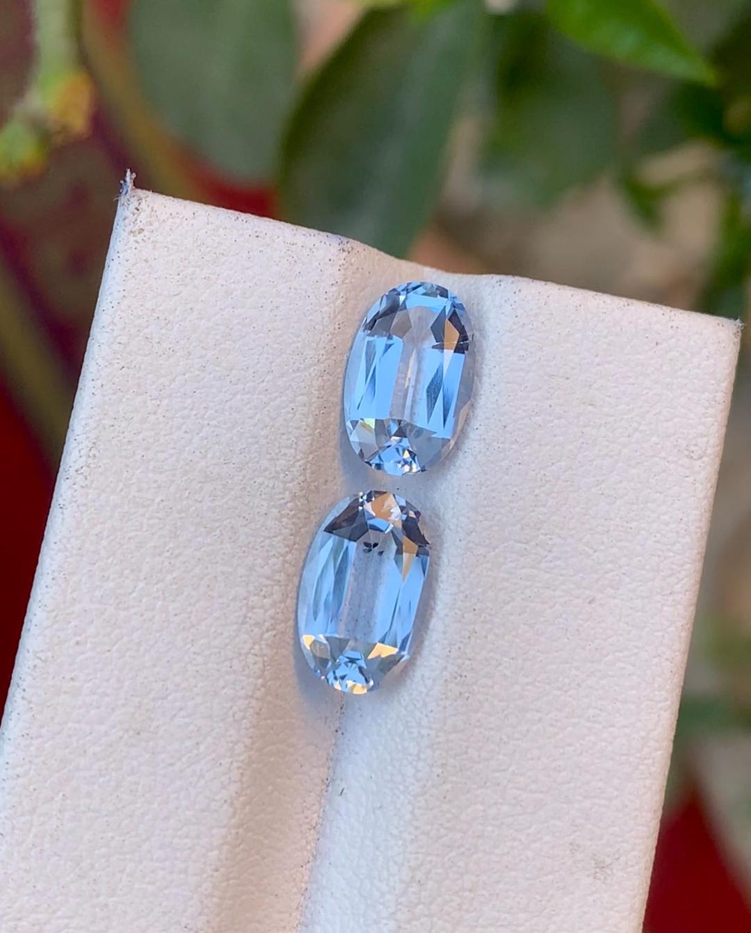 Oval Aquamarine Pair: Santa Maria Color Loose Gemstones, 3.30 Carats - Etsy