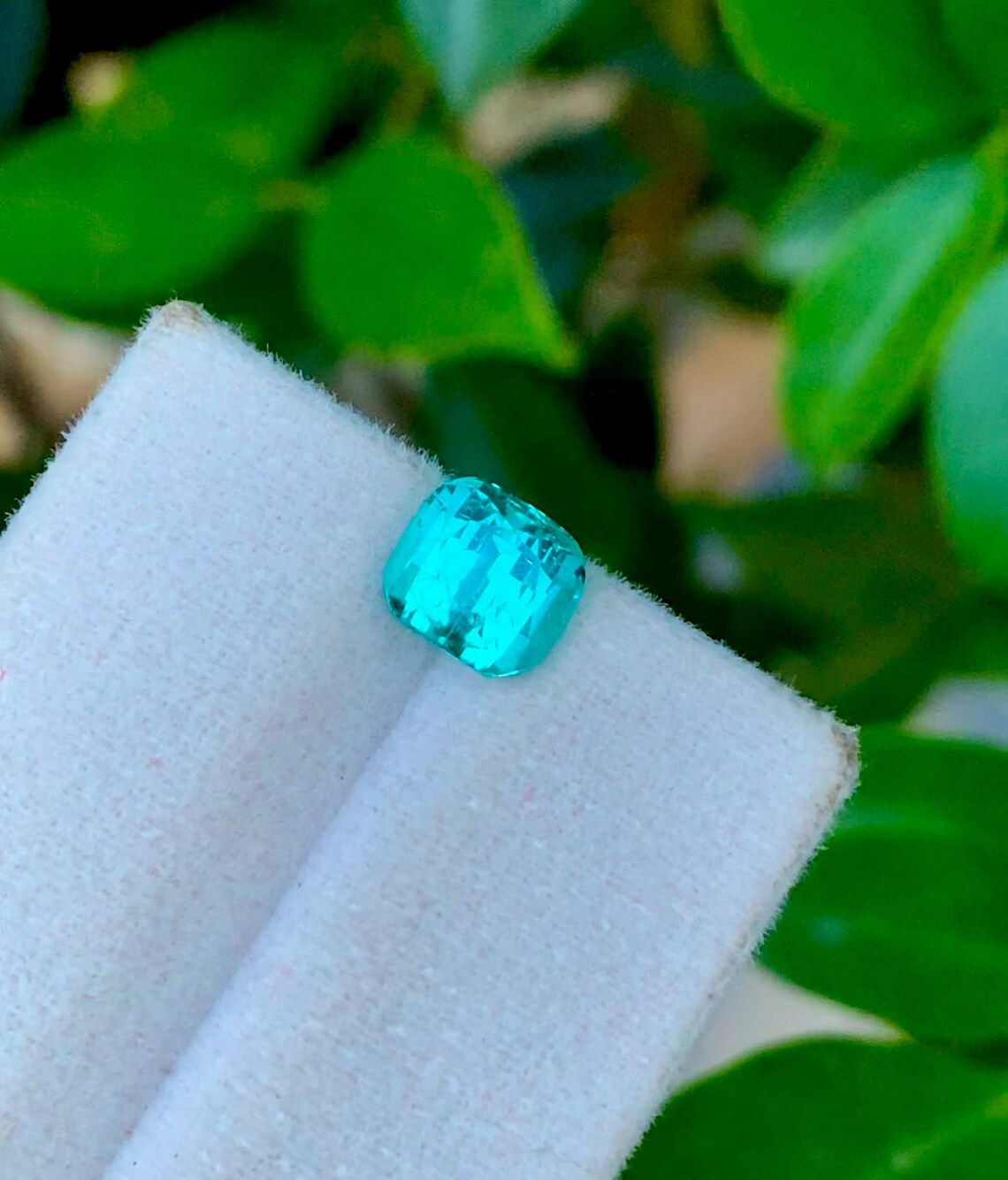 Paraiba Colour Tourmaline Gemstone: 1.80 Carat Lagoon Cushion Cut - Etsy