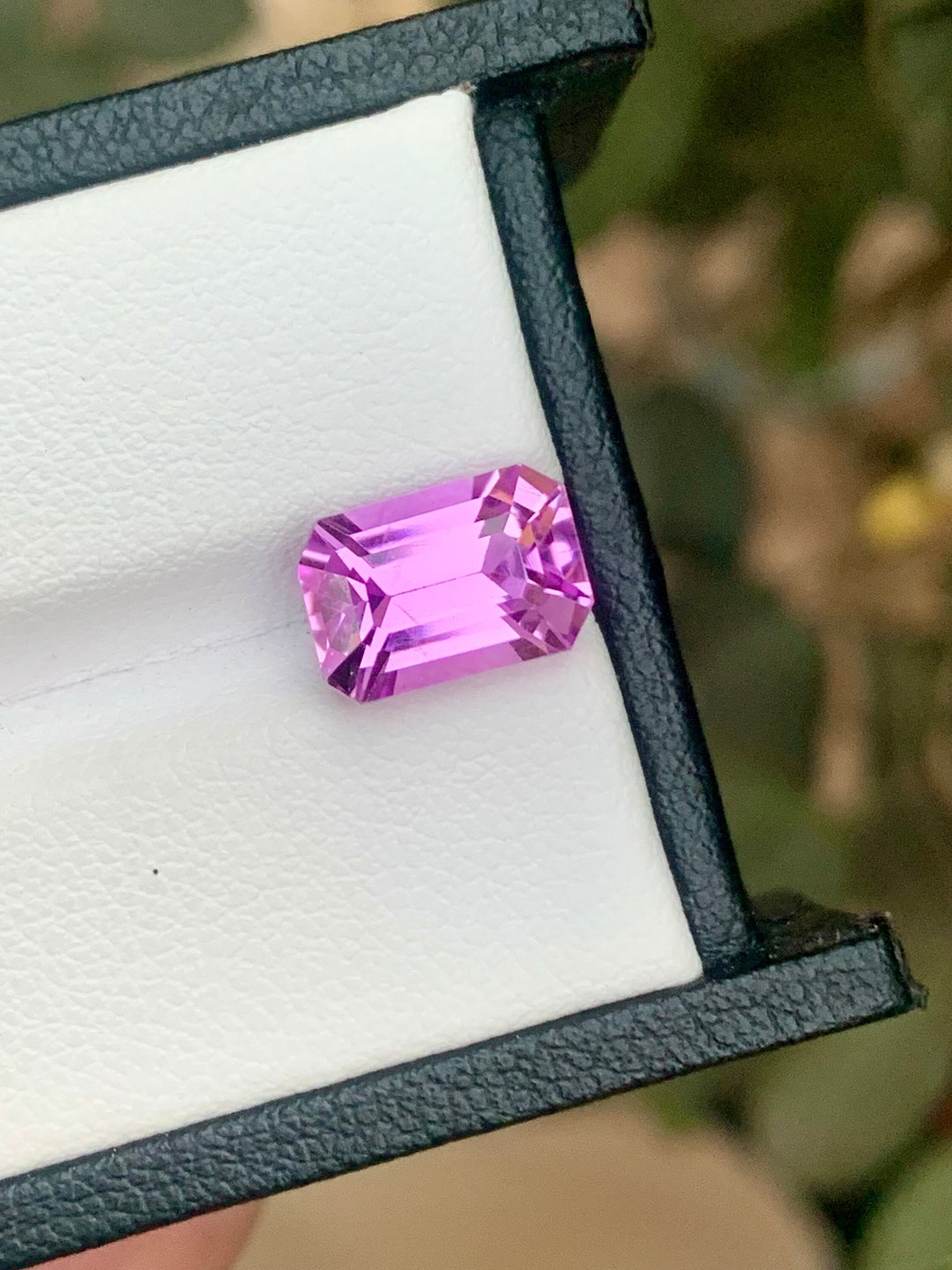 Magenta Kunzite Gemstone: Emerald Cut, 4.10 Carat, October Birthstone ...
