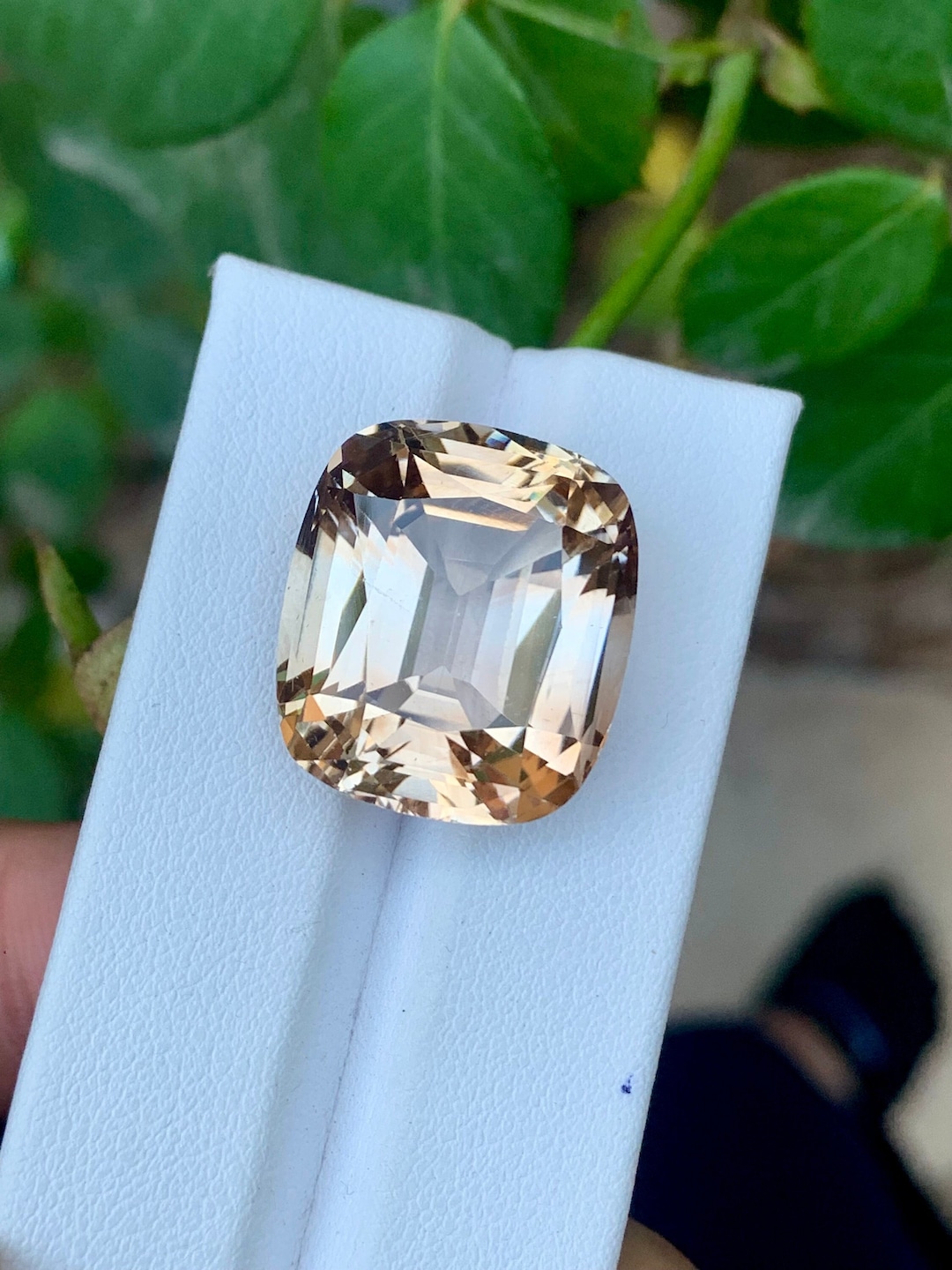 Topazio Sherry naturale, forma cuscino topazio, pietra preziosa topazio ...