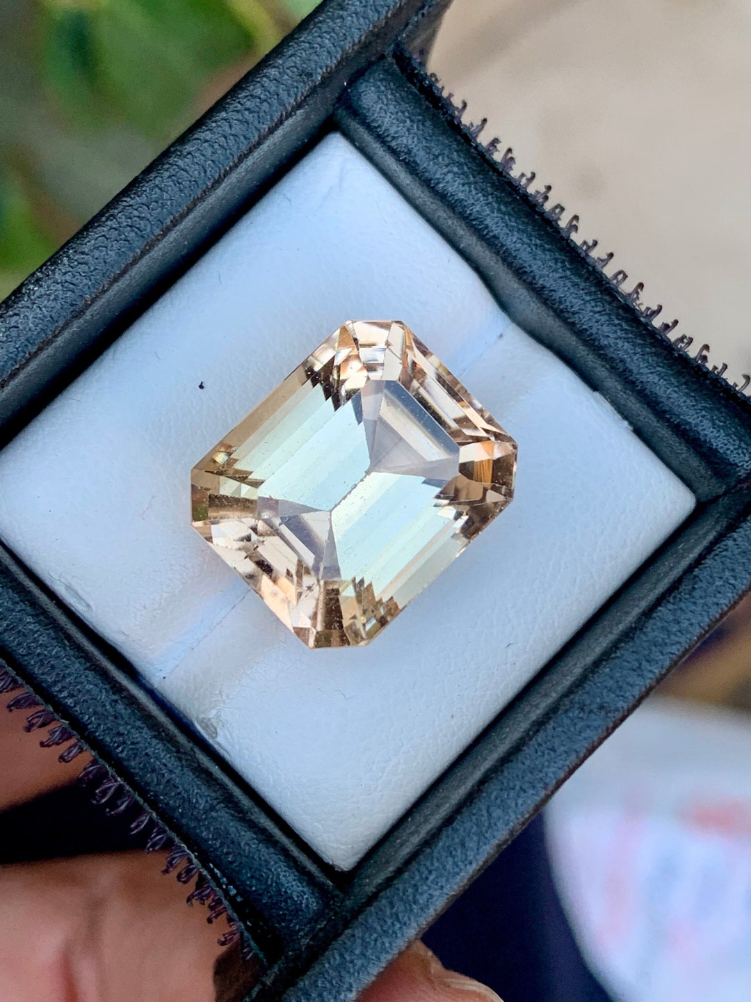 Natural Topaz Emerald Shape , Topaz Loose Gemstone , Honey Color ...